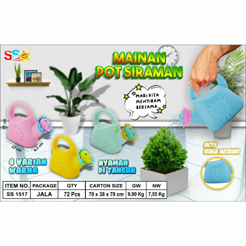 Jual Mainan Pot Siram Tanaman Desain Bunga Bahan Plastik Aneka Warna ...