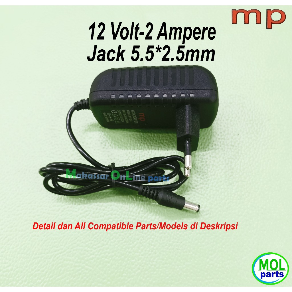 Jual Adaptor 12V 2A CCTV DVR Modem Router Adaptor 12 Volt 2 Ampere 5 ...