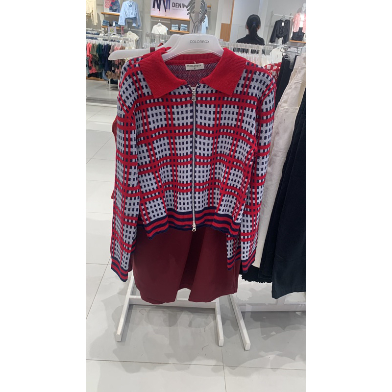 Jual cardigan merah colorbox original store cerdigan g dragon | Shopee ...