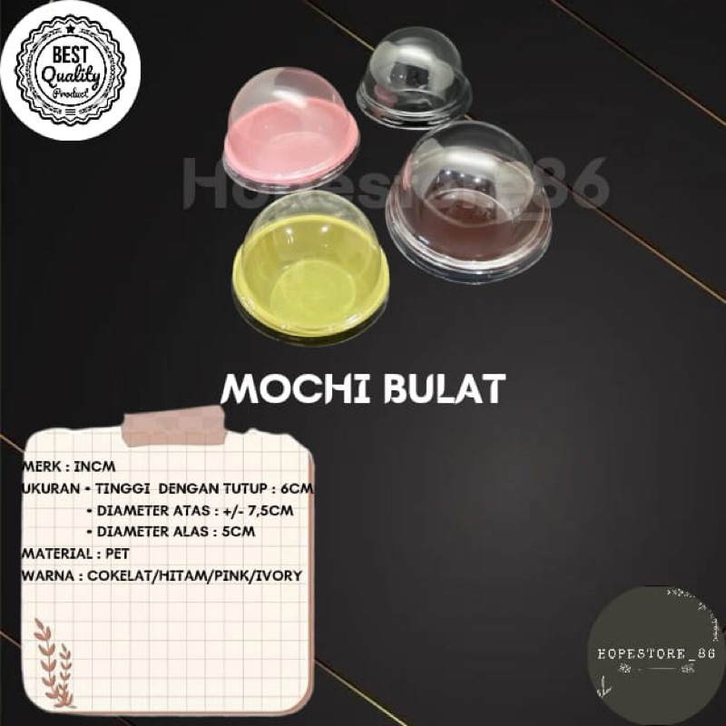 Jual [50 SET] Mika mochi daifuku / mika moon crispy bulat / tray mini ...