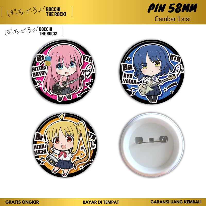 Jual [Bocchi the rock] Pin ukuran 58mm karakter anime ryo yamada Bocchi ...