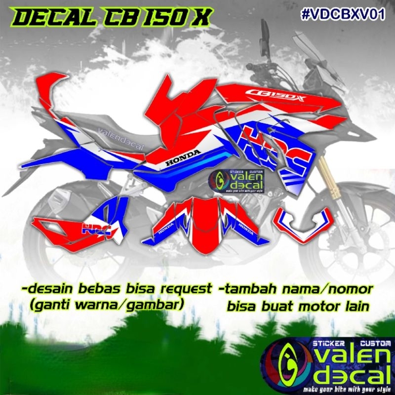 Jual Stiker Striping Decal CB150X full body bisa request custom GRATIS ...
