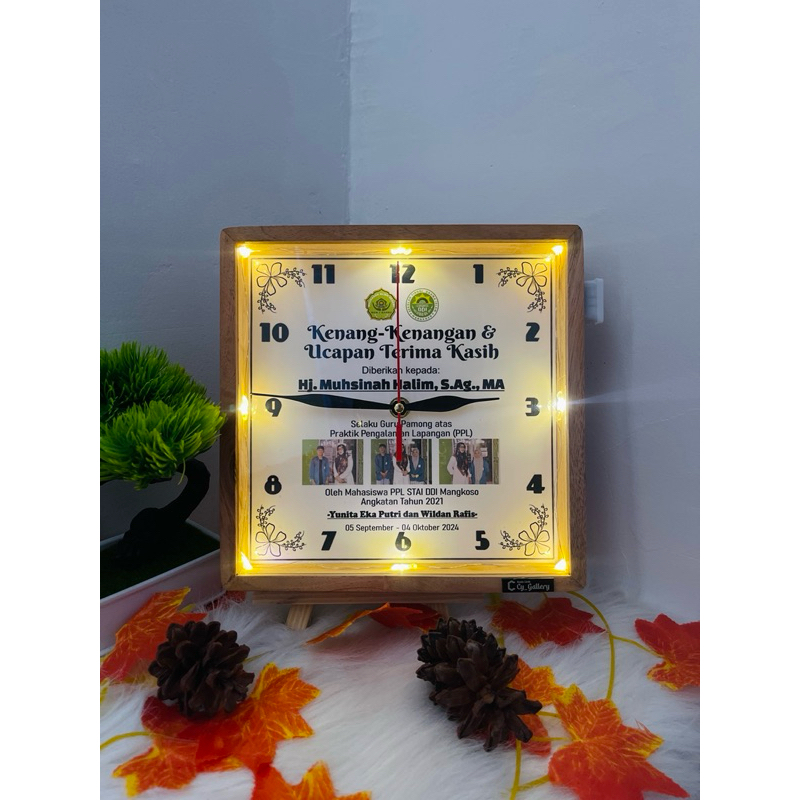 Jual Frame 3D Led ukuran 20x20cm kado hadiah ultah, pernikahan, wisuda ...