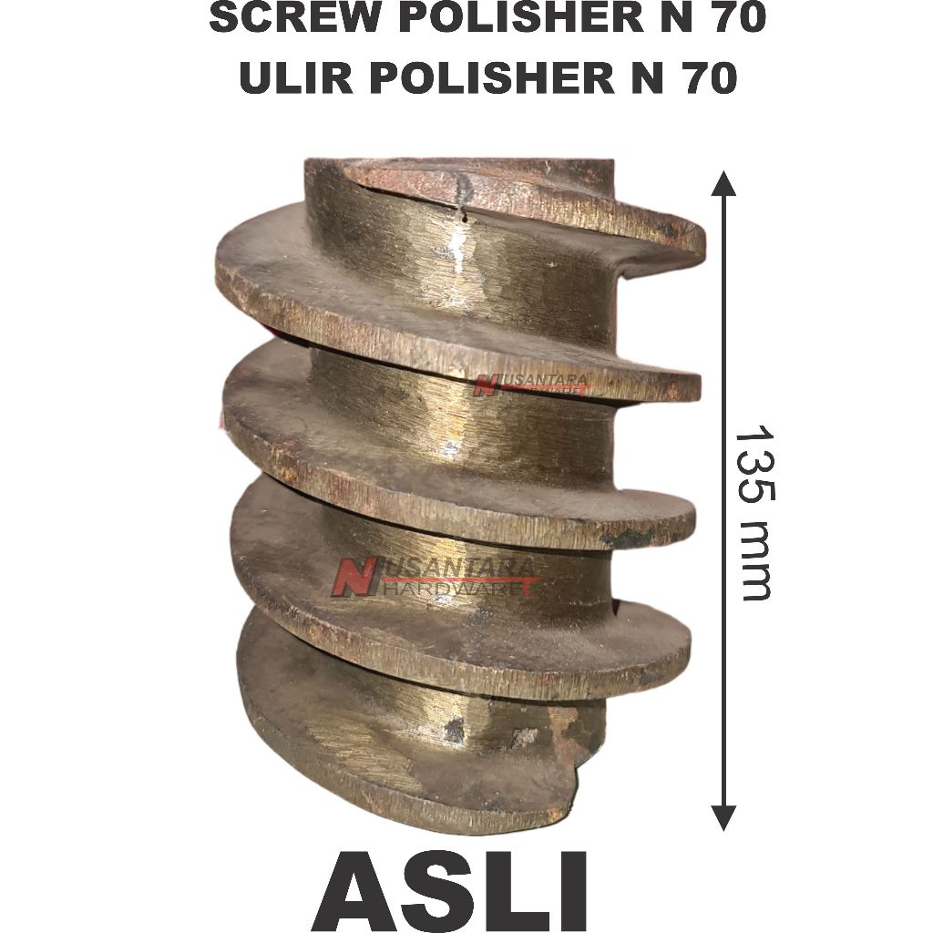Jual ulir polisher N70,screw rice milling,uliran untuk mesin polisher ...