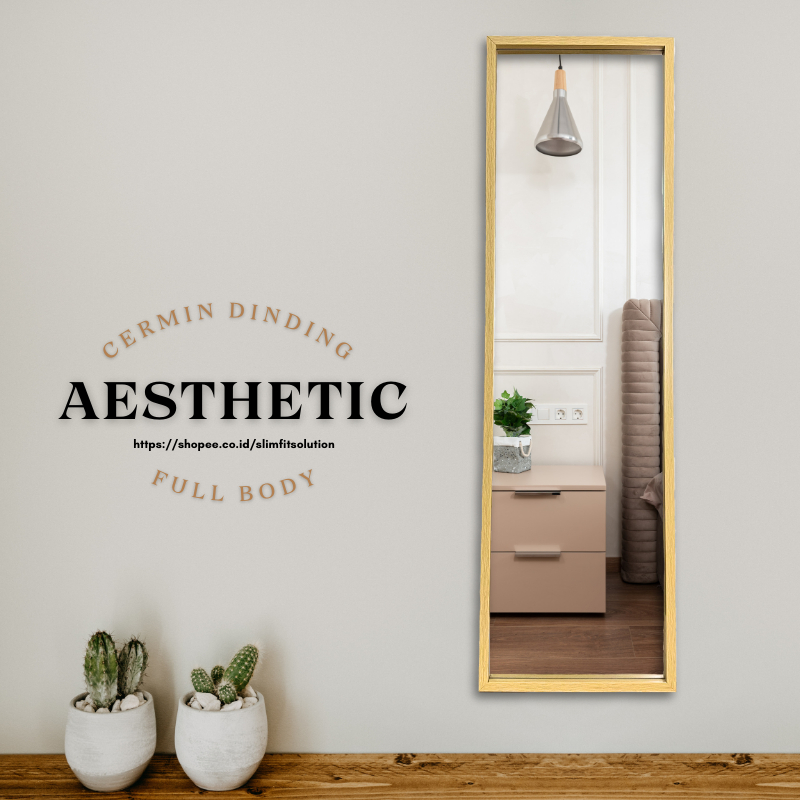 Jual Cermin Aesthetic Frame PREMIUM Tebal Full Body Besar Kaca Gantung ...