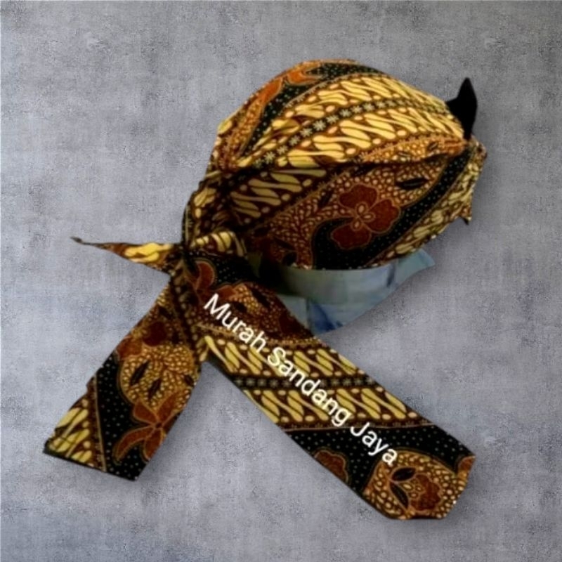 Jual Iket Sunda Motif Batik Coklat / pelengkap Baju adat Jawa | Shopee ...