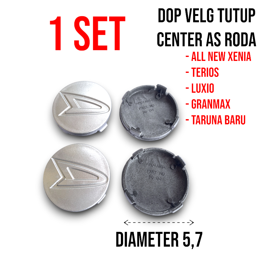 Jual Tutup dop velk velg dop roda ukuran 5.7 daihatsu terios xenia ...