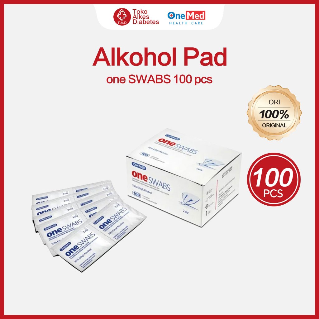 Jual Alcohol Pad Tisu Alkohol One Swabs / Alkohol Swab OneMed Box ...