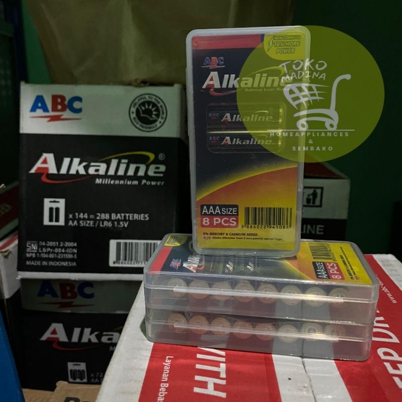 Jual Baterai ABC Alkaline AAA isi 8 | Baterai ABC AAA Alkaline isi 8 ...