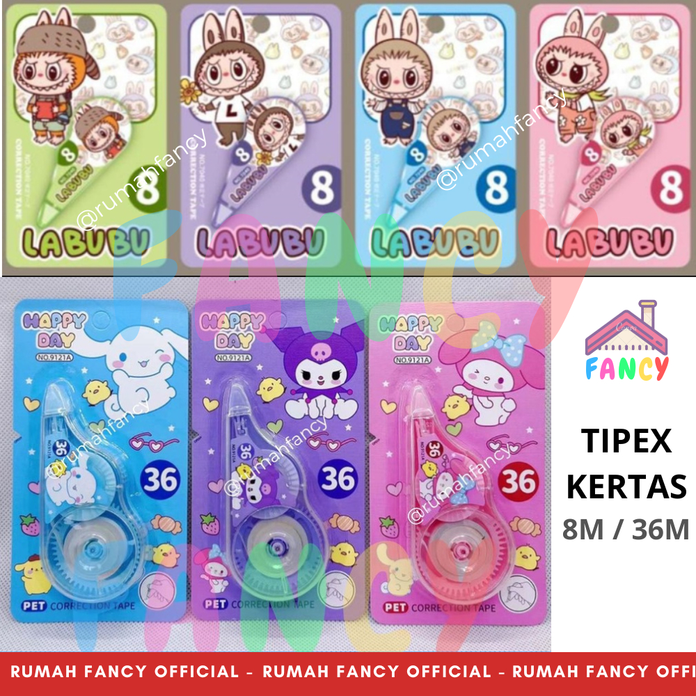 Jual Correction Tape /Tip-X /Tipex Ex Kertas Pita Roll 16 Meter / 8 ...