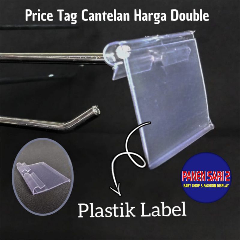 Jual Price Tag Label Plastik Putih 4x6 Untuk Cantelan Ram Double Mika ...