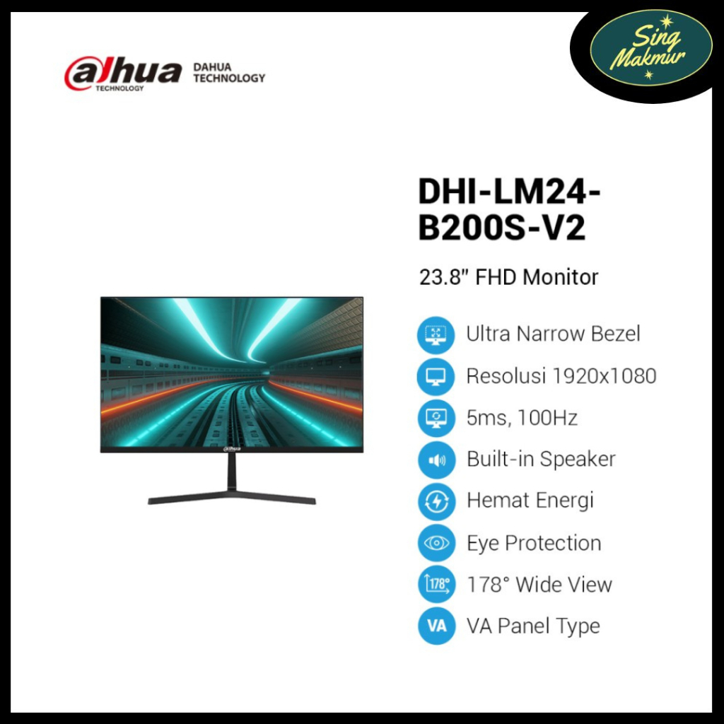 Jual Dahua Monitor 24 inch DHI-LM24-B200S-V2 | Shopee Indonesia
