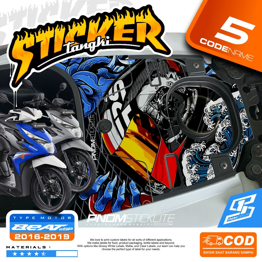 Jual STICKER TANGKI VARIASI BEAT ESP 2016 2017 2018 2019 STIKER DECAL ...