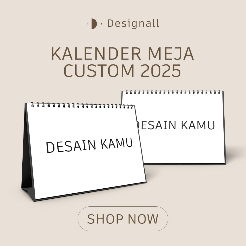 Jual Designall Kalender Meja / Kalender Duduk Custom Tahun 2025 Spiral ...