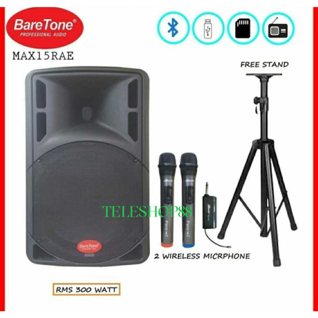 Jual Speaker Aktif 15 Inch Baretone Max15rae Bluetooth Mp3 Usb Satuan ...