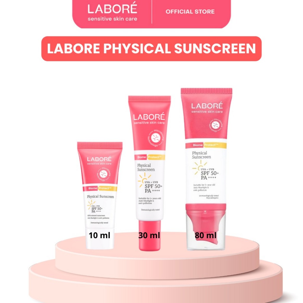 Jual New ! Labore Physical Sunscreen SPF 50 PA++++ l Netto 10 mL & 30 ...