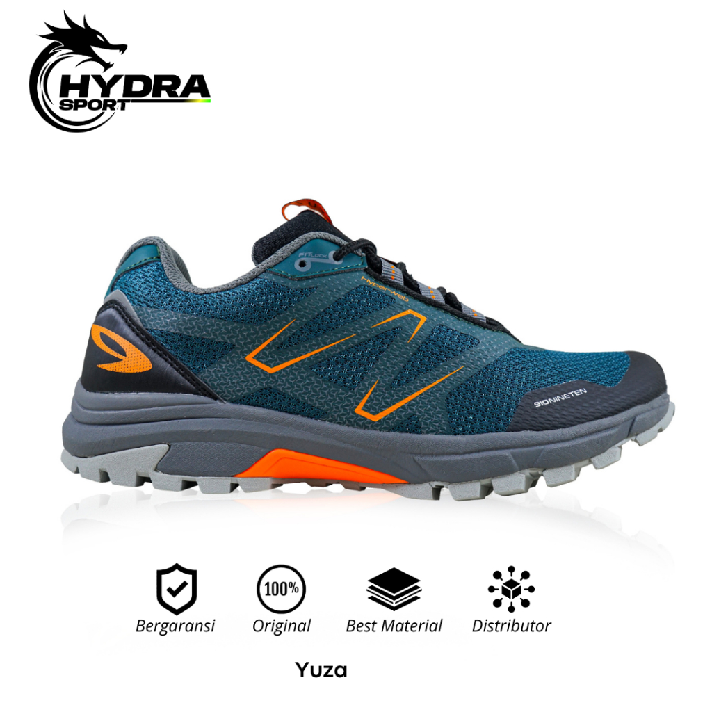 Jual SEPATU TRAIL RUNNING 910 YUZA ORIGINAL - HIJAU TEAL/ORANGE ...