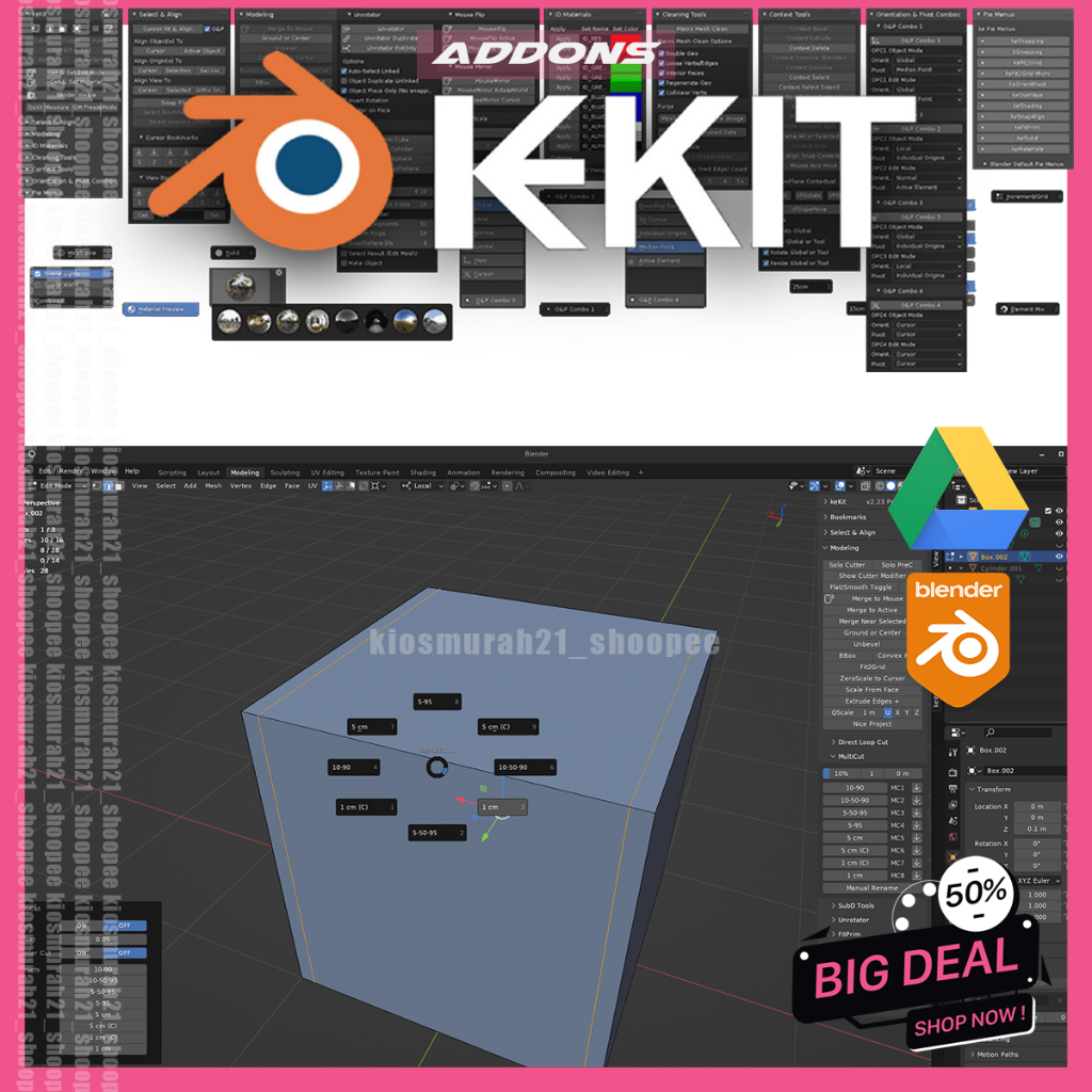 Jual Kekit 3D Blender addons Plugin Terbaru Blender 3D | Shopee Indonesia