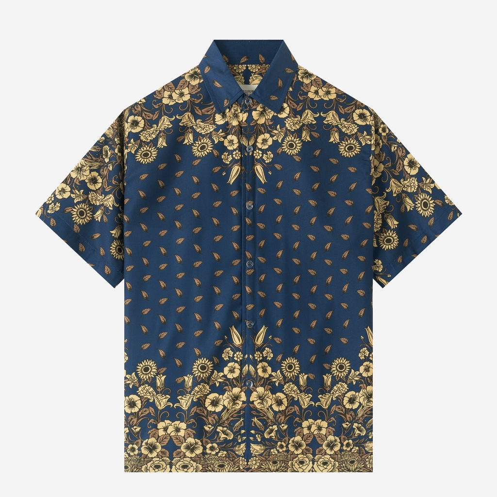 Jual Telusur Kultur Batik Print - Corak Nusantara - Flora Biru | Shopee ...