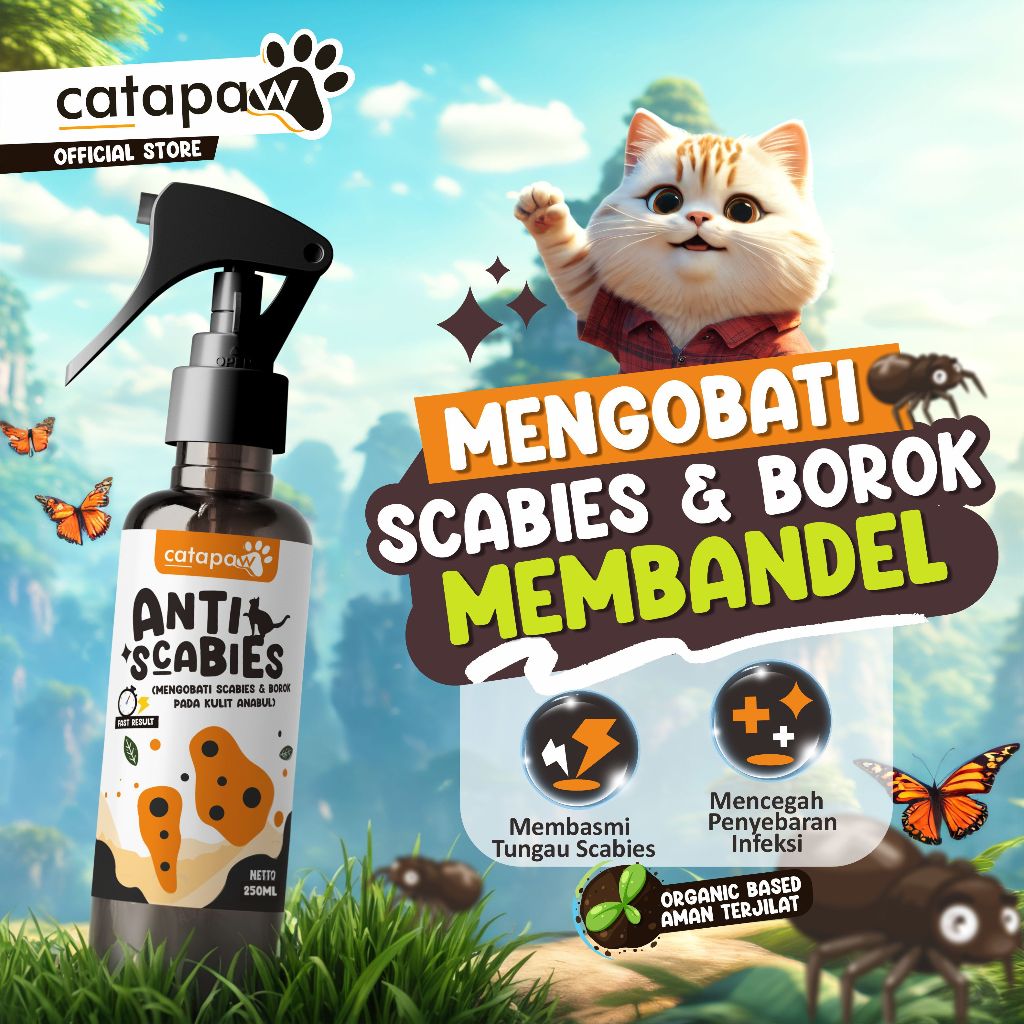 Jual CATAPAW Obat Scabies Kucing Anjing Gudik Gatal Borok Masalah Kulit ...
