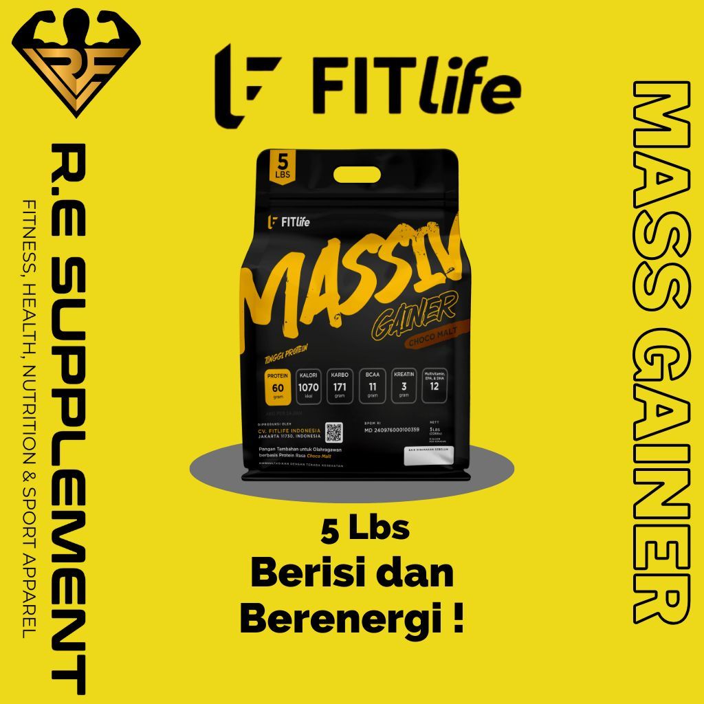 Jual FITlife Massiv Gainer 5 lbs 2260 gram (MPro Upgraded) | Shopee ...