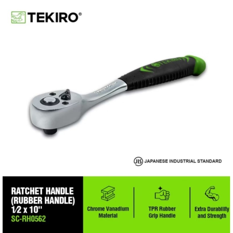 Jual Tekiro Ratchet handle 1/2" x 10" gagang karet SC-RH0562 | Shopee ...