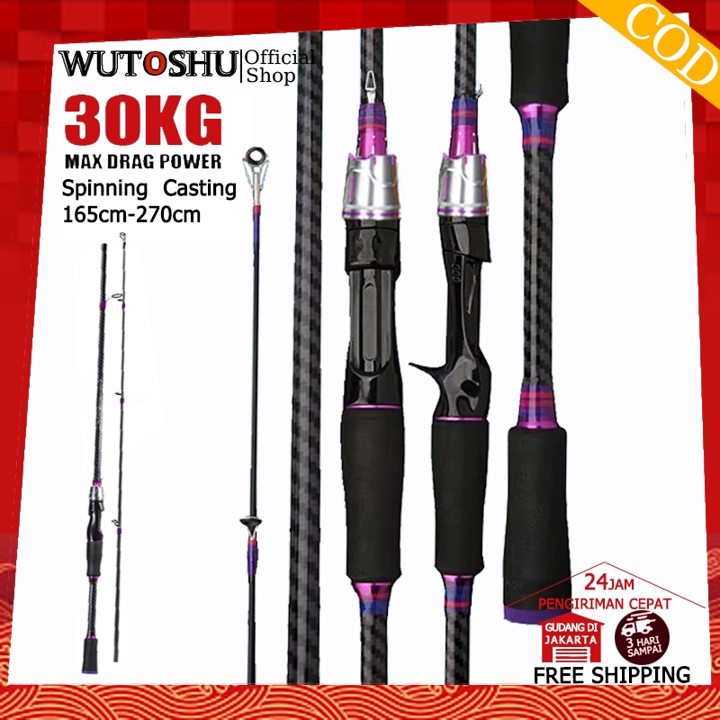 Jual 【#Joran Pancing#】【#1.65m/1.8m/2.1m/2.4m/2.7m#】【#Spinning/Casting#】WUTOSHU Joran pancing ...