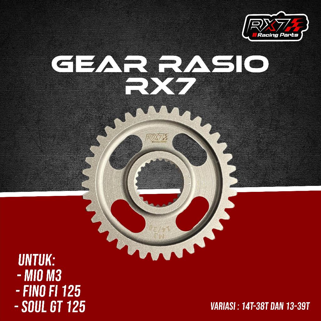 Jual Gear Rasio Mio M3 Fino Fi 125 Xride 125 Soul Gt 125 14 38T 13 39T ...