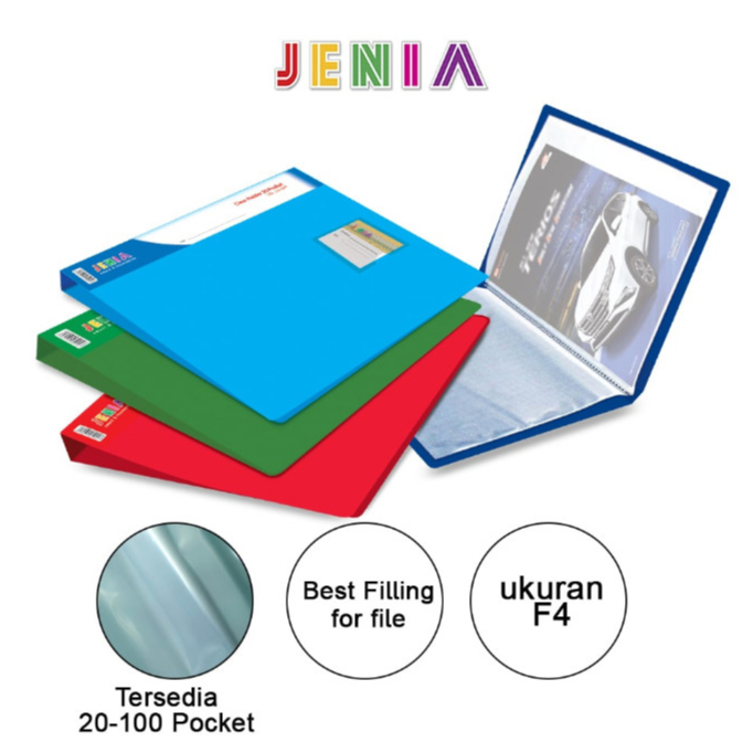 Jual CLEAR HOLDER JENIA F4 / Document Keeper Map File Dokumen Folder ...