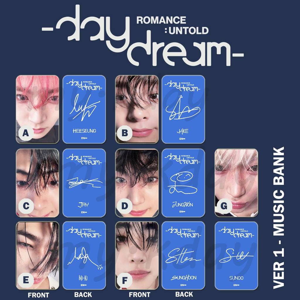 Jual PC-1884, Unofficial Photocard ENHA Romance Untold: -daydream- POCA ...