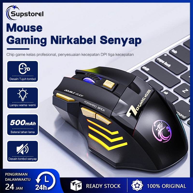 Jual Wireless Game Mouse 7 Keys GW - X7 Free Double-click 2.4G Btooth ...