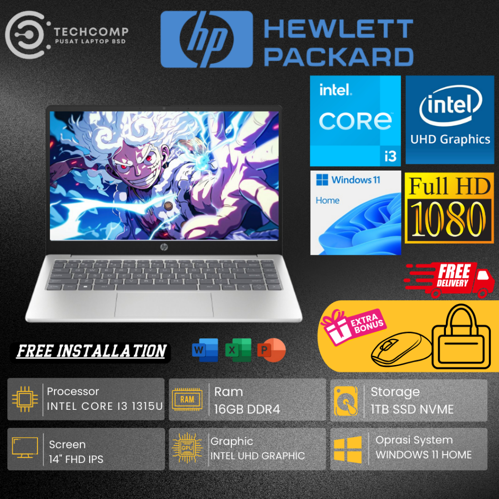 Jual LAPTOP BARU HP 14s INTEL CORE I3 1315U RAM 16GB 1TB SSD WIN11 ...