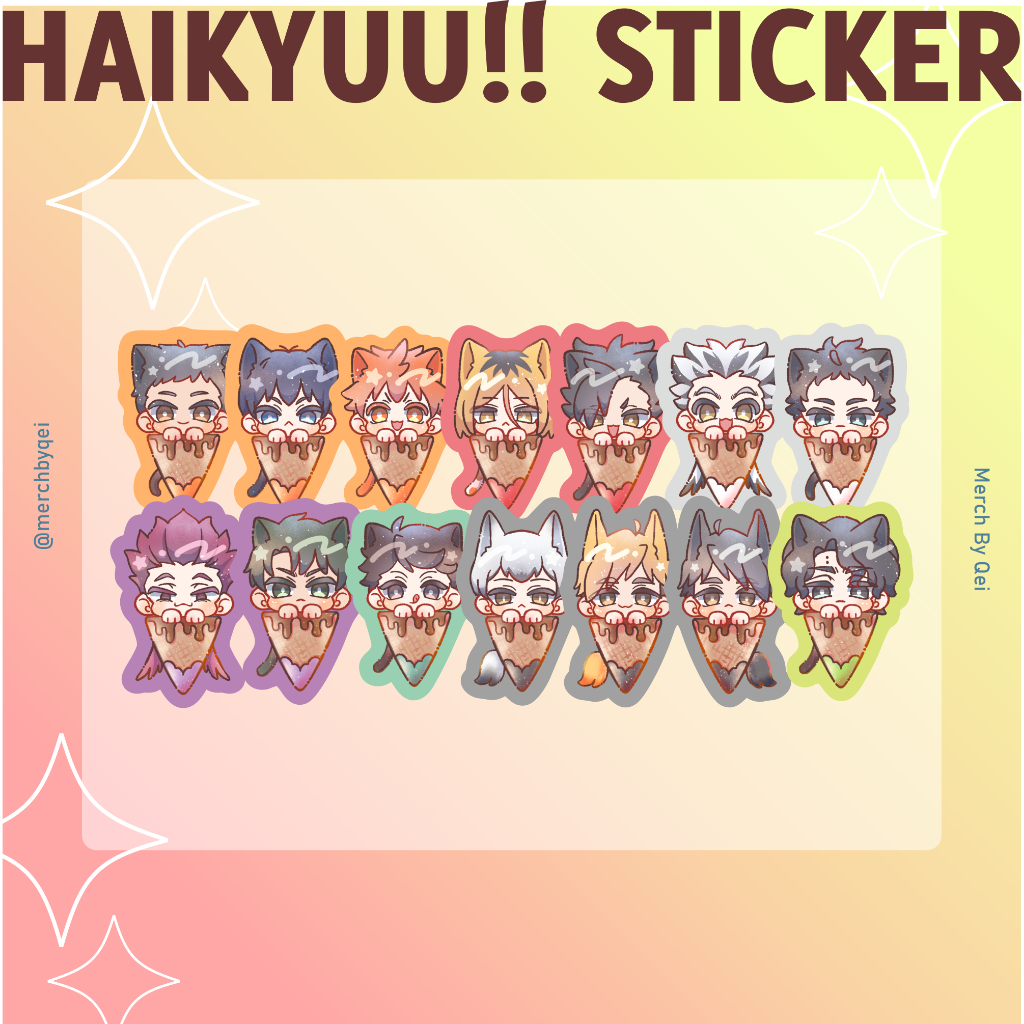 Jual Glitter Sticker HAIKYUU!! Glitter Stiker Fanart Merchandise Merch ...
