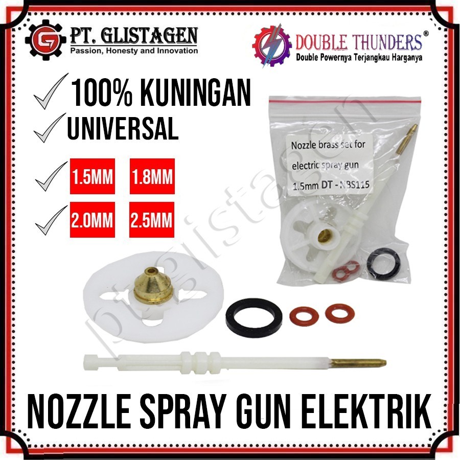 Jual Nozzle Dan Seal Dan Needle Set Kuningan Spray Gun Elektrik Nozle ...