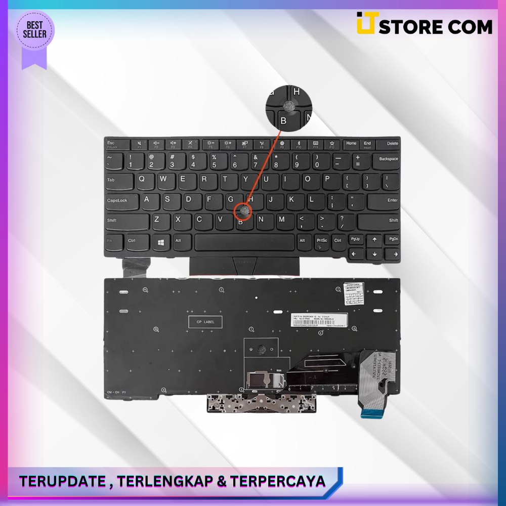 Jual KEYBOARD LAPTOP LENOVO THINK PAD X280 X390 NO POINTER & BLACKLIGHT ...