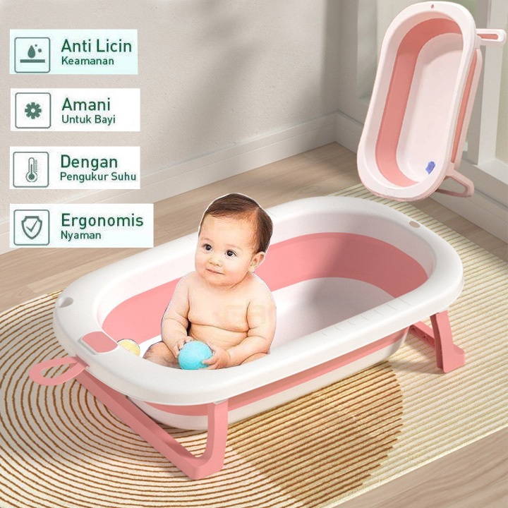 Jual Bak Mandi Bayi Lipat / Foldable Baby Bath Tub / Tempat Mandi Lipat ...