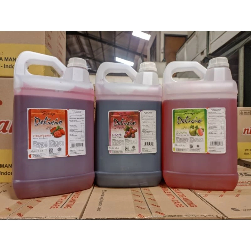 Jual Delicio sirup kemasa jerigen 6 kg | Shopee Indonesia