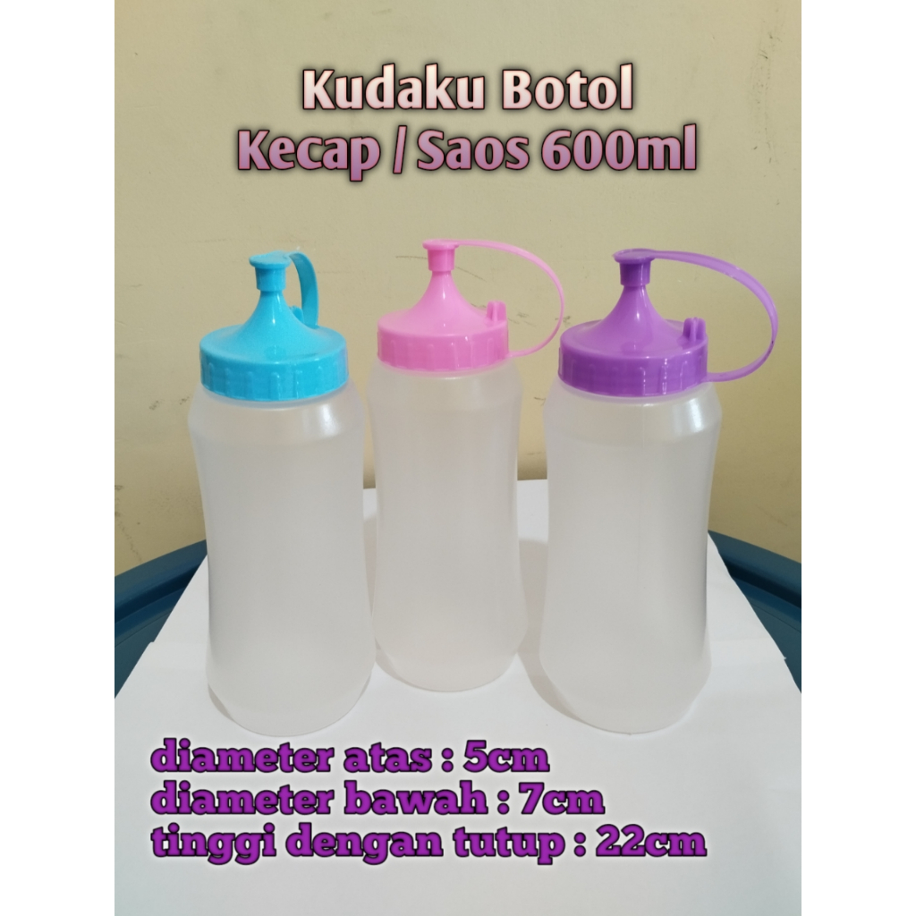 Jual Botol Kecap / Botol Saos / Botol Mayonais 600 ml / Botol 600 ml ...
