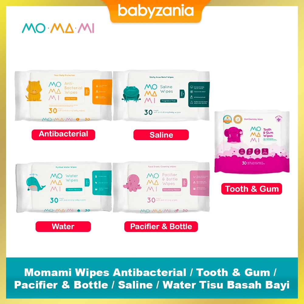 Jual Momami Wipes Antibacterial / Tooth & Gum / Pacifier & Bottle ...
