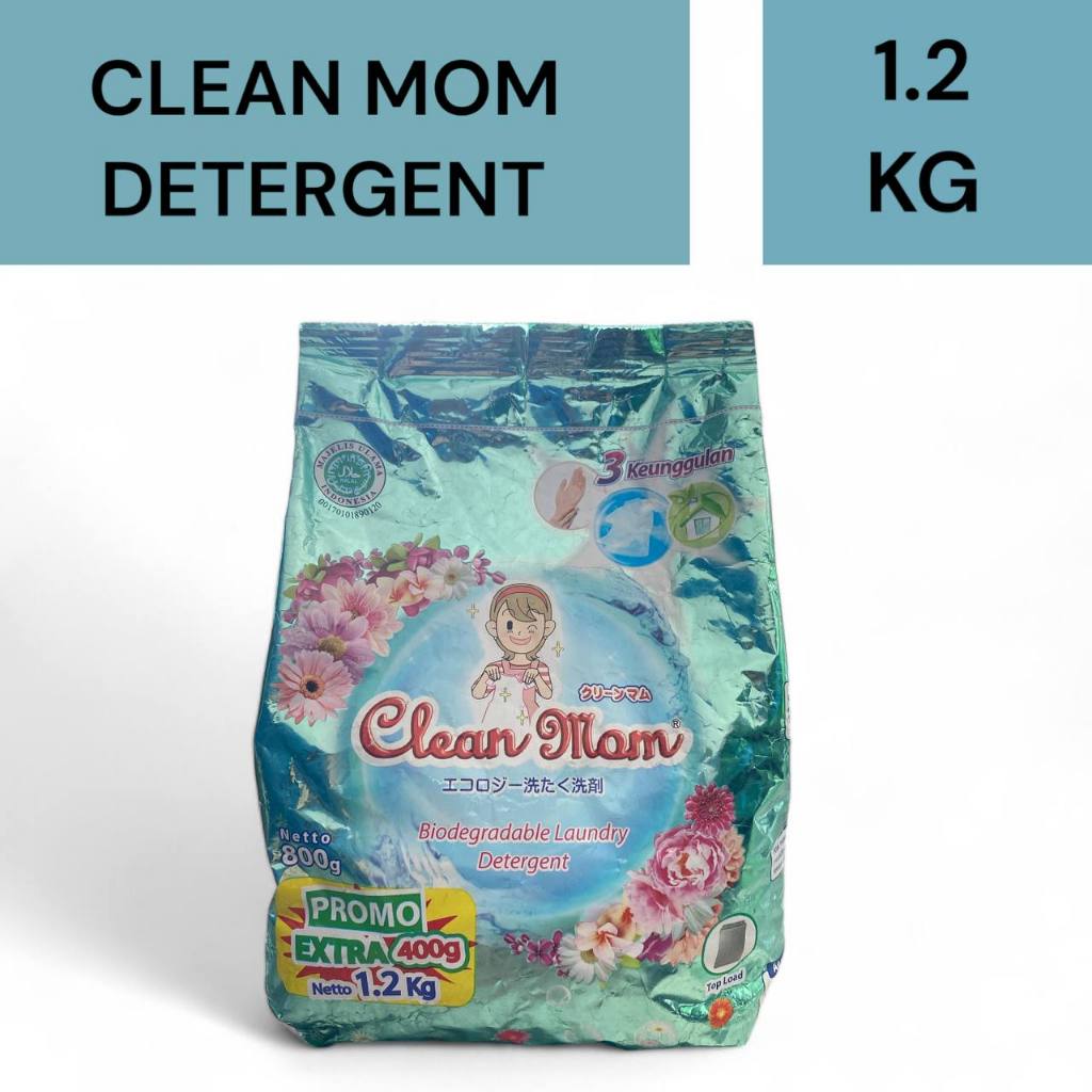 Jual CLEAN MOM BIODEGRADABLE LAUNDRY DETERGENT 1,2kg (800g + 400g) | Shopee Indonesia