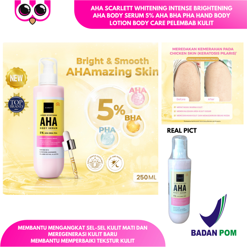 Jual AHA SCARLETT WHITENING INTENSE BRIGHTENING AHA BODY SERUM 5% AHA ...