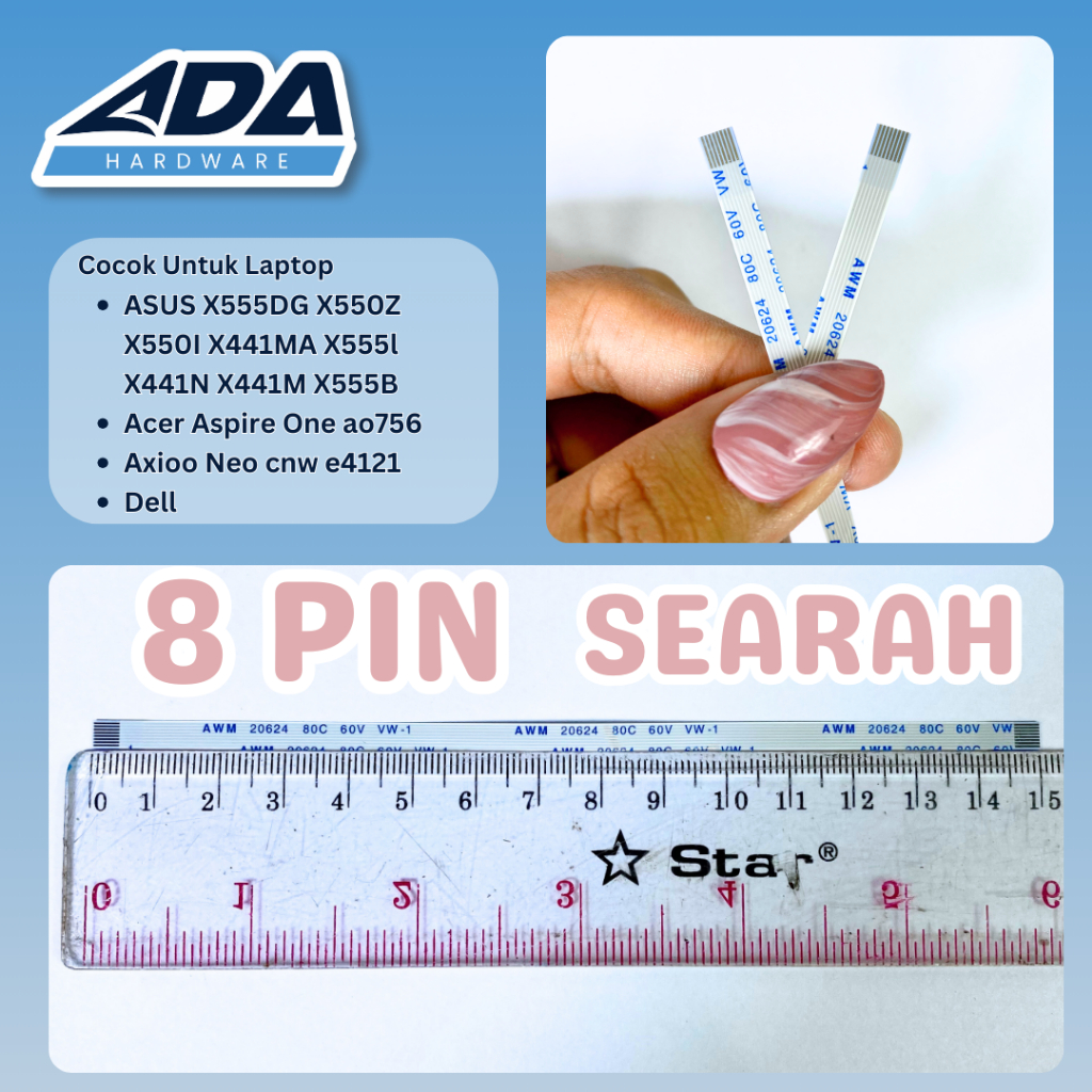 Jual Kabel Flexible Touchpad Laptop Asus 8 Pin X555DG X550Z X550I ...