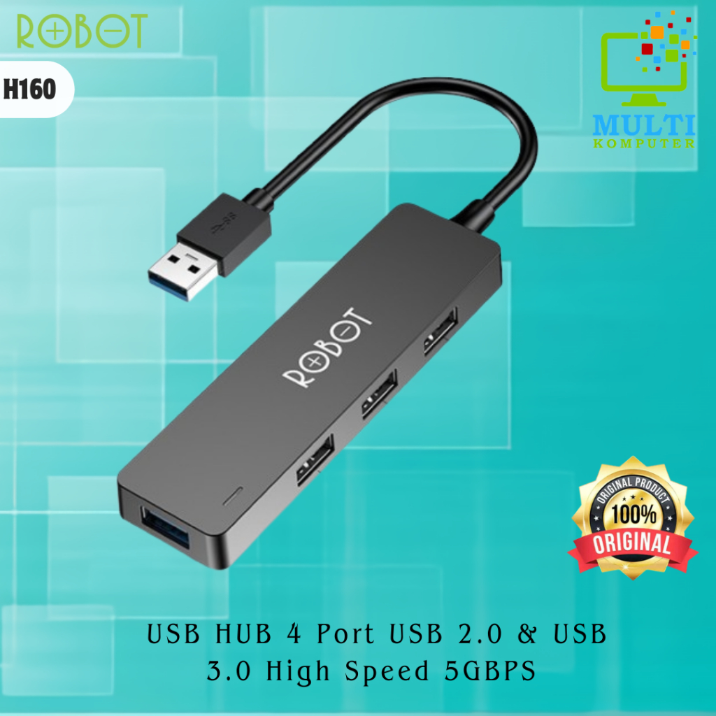 Jual Robot H160 USB HUB 4 Port USB 2.0 & USB 3.0 High Speed 5GBPS ...