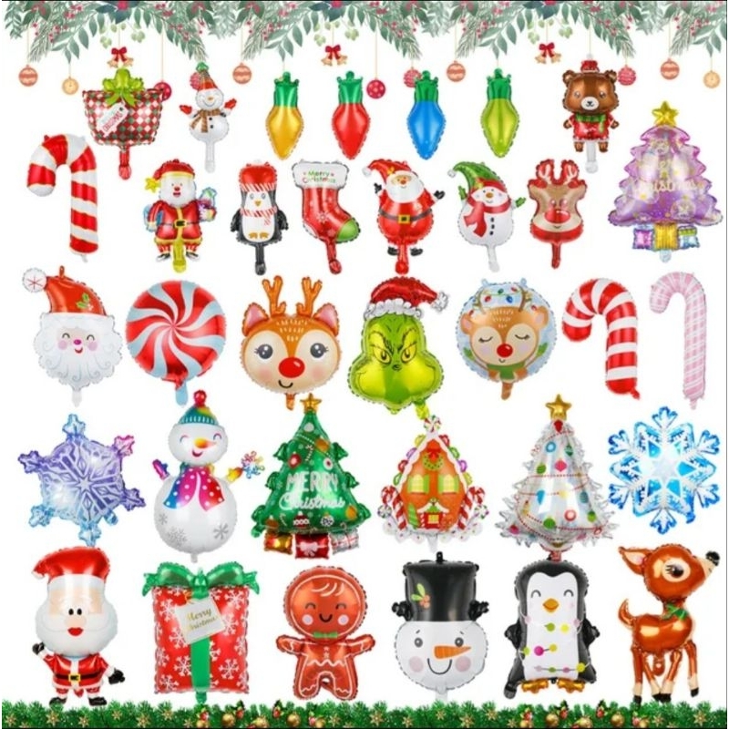Jual Balon Foil Dekorasi Natal / Merry Christmas | Shopee Indonesia