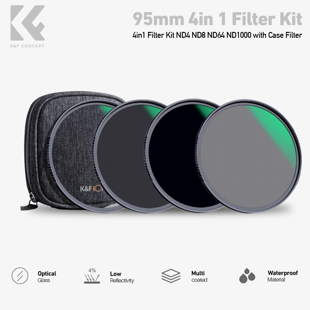 Jual KNF Concept 95mm 4in1 Filter Kit ND4 ND8 ND64 ND1000 with Case Filter K&F Concept | Shopee ...