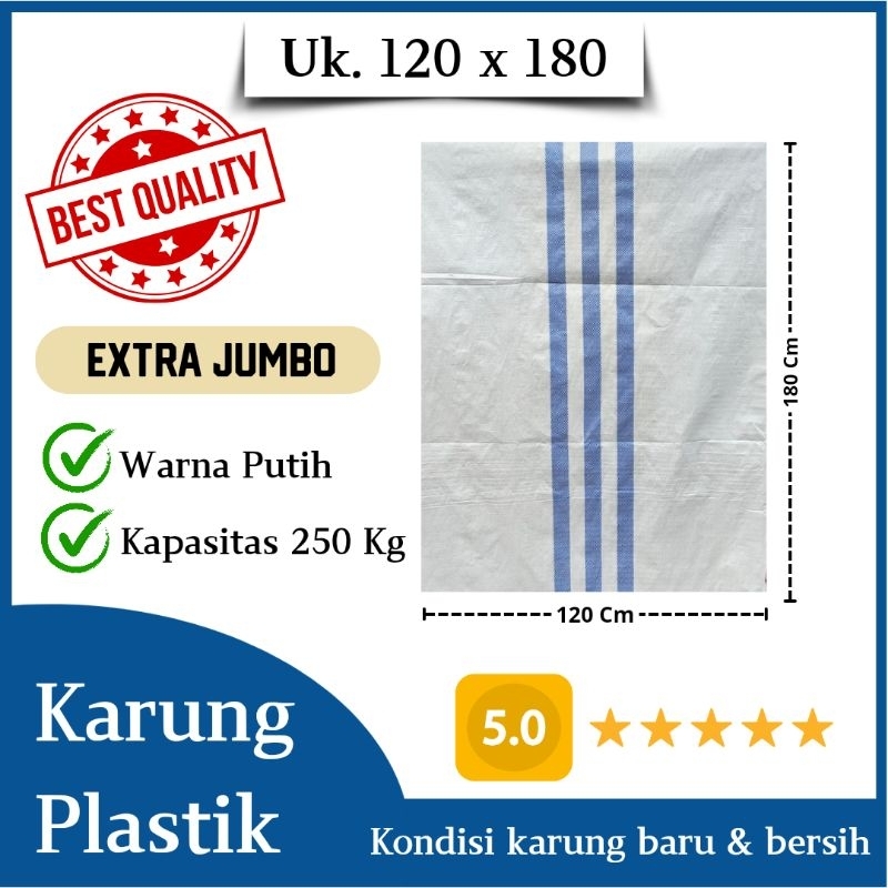 Jual Karung plastik PUTIH baru dan bersih ukuran 110x150 | 120x180 ...