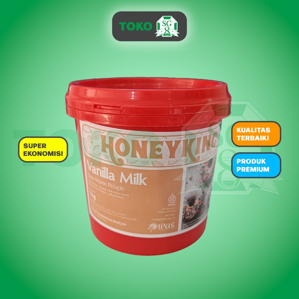 Jual Glazing Honeyking Vanilla Milk 1Kg - Pelapis roti atau donat rasa ...