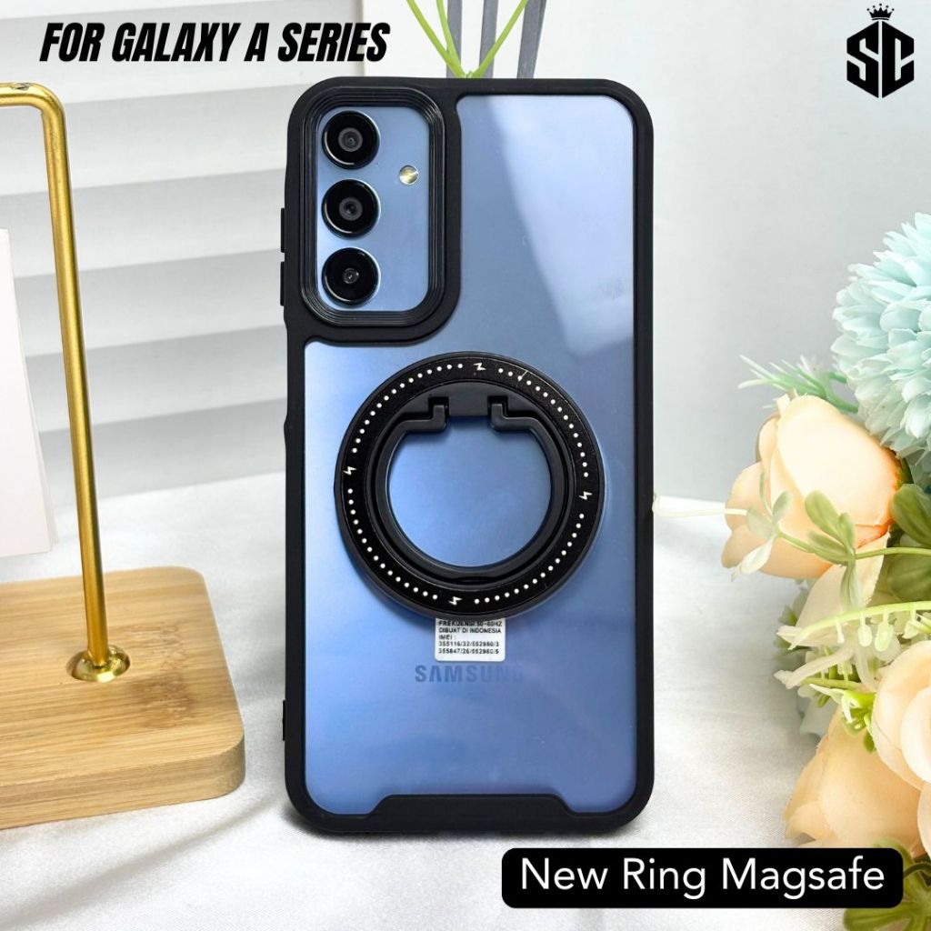 Jual Case Magsafe for Samsung A55 5G A15 A35 A25 Cover Ring 360 Rotate TPU Hardcase Support ...