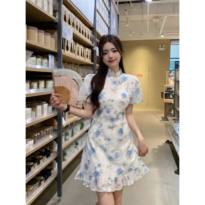 Jual Chinese Style Improvement||Cheongsam Motif Bunga Terbaru 2024 M ...
