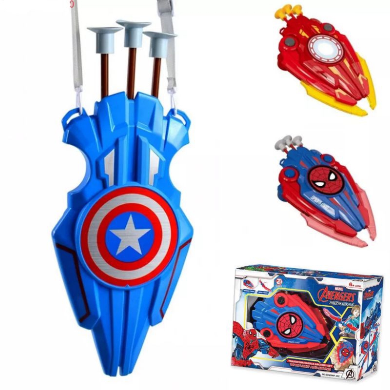 Jual Marvel Avenger deformed Shield bow 3 play Spiderman Ironman c ...